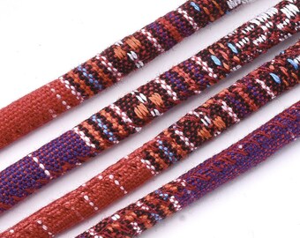 Mixed Color Round Fabric Ethnic Cord Neon Stitched Cotton Cord - Etsy