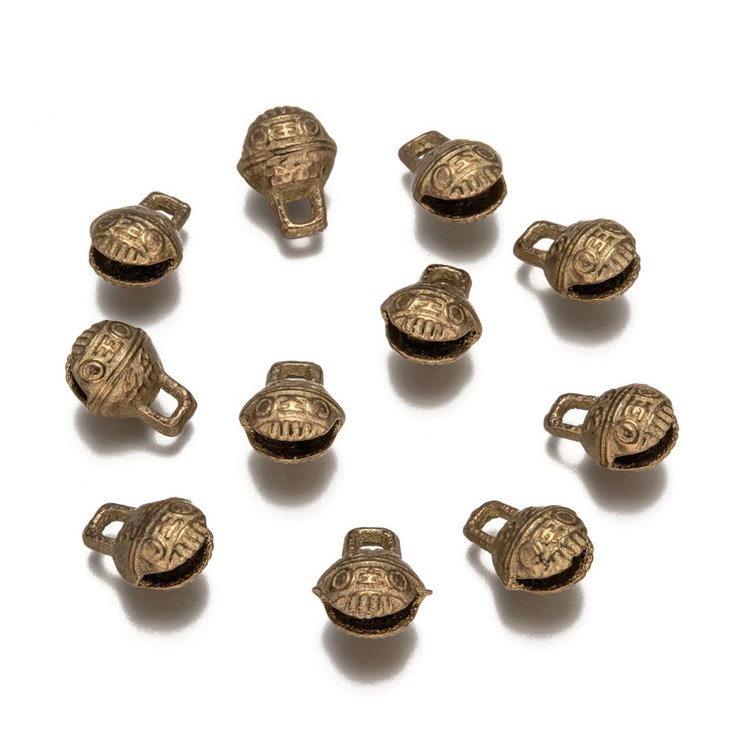 5PCS Tibetan Brass Vintage Style Tiger Bell Charm SMALL 11mm X 13mm - Etsy