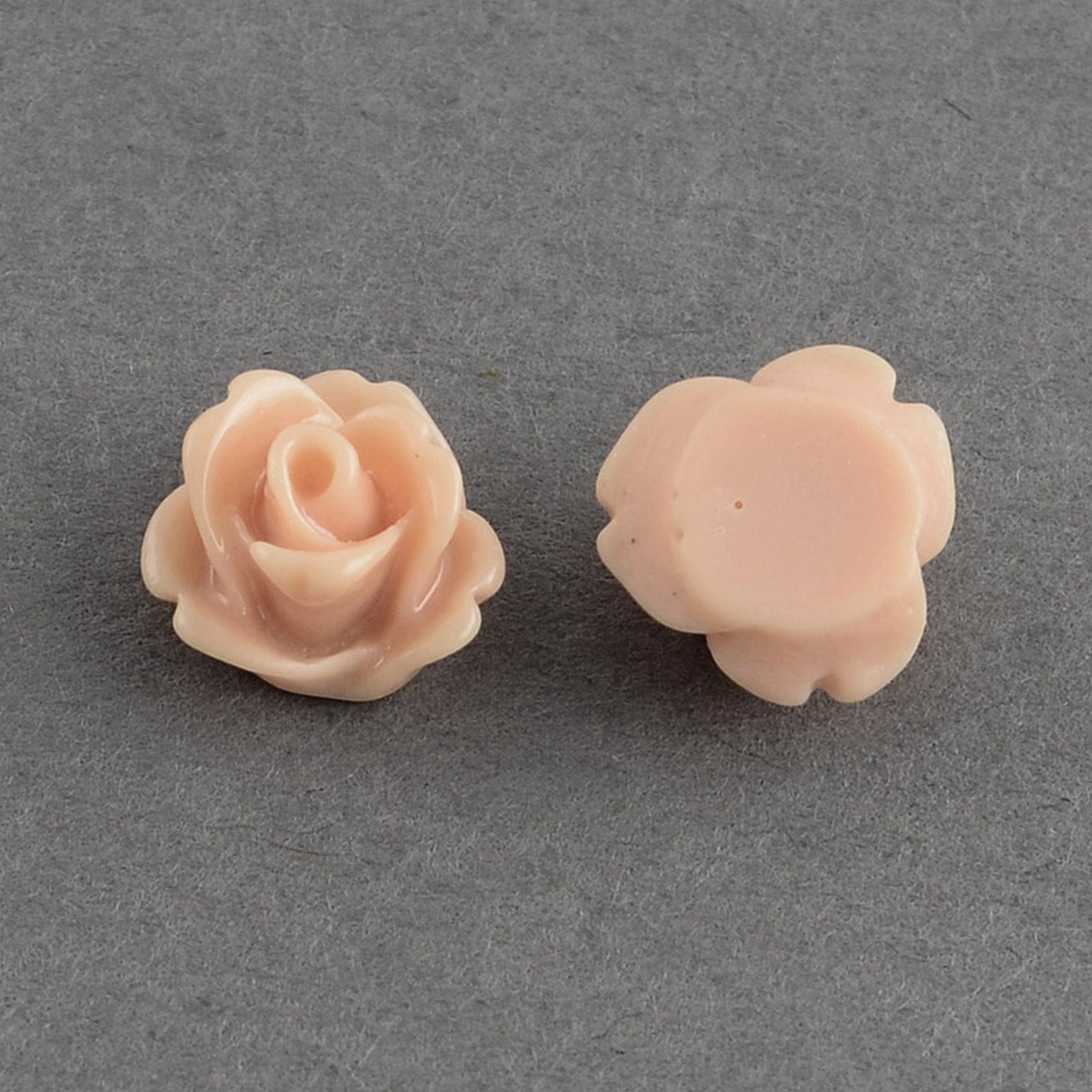 Peach Resin Rose Cabochons 10mm - Etsy