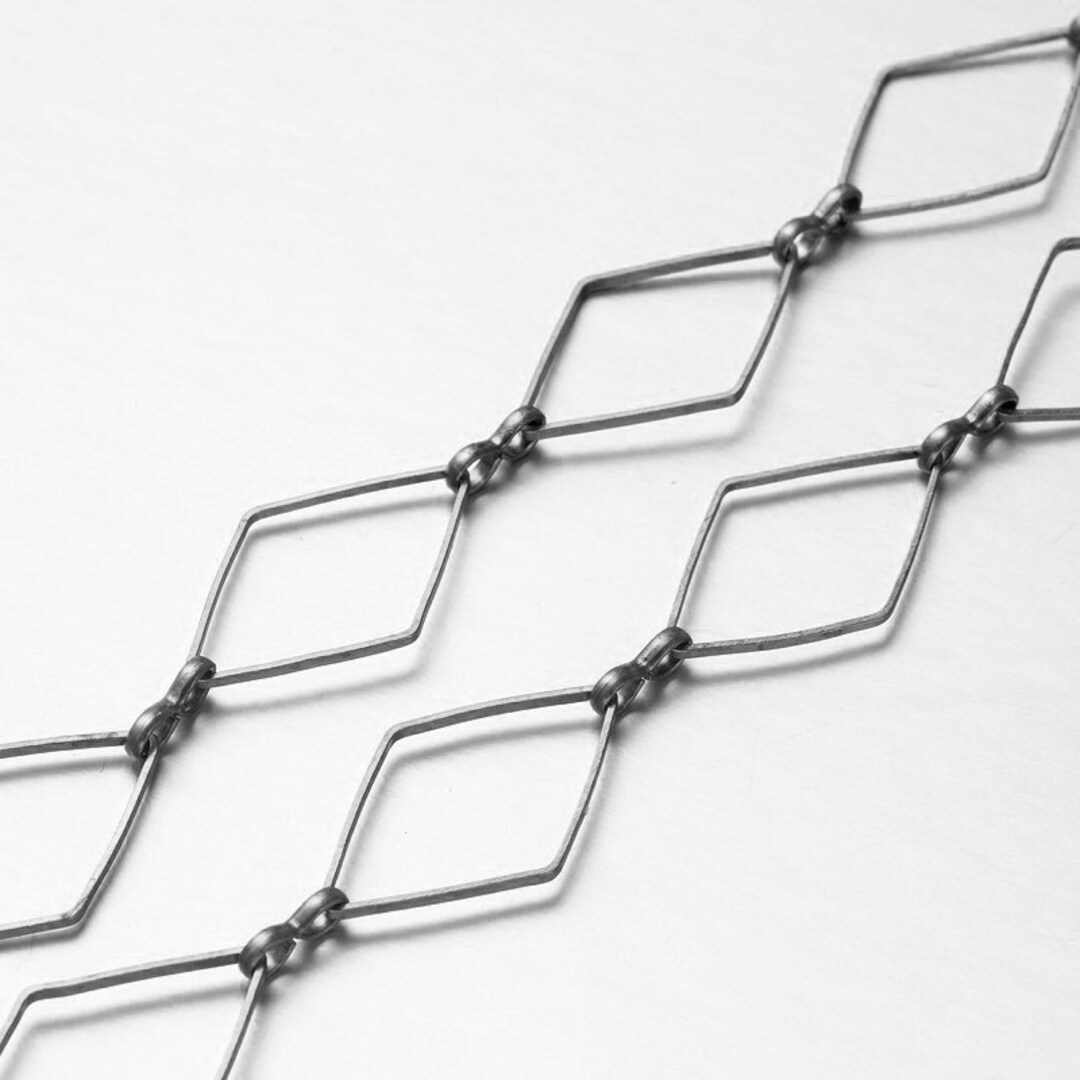 Gunmetal Diamond Shape Pieced Chain - Etsy