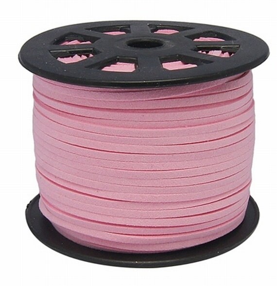 Bubblegum Pink Vegan Faux Suede Flat Cord 3mm | Etsy