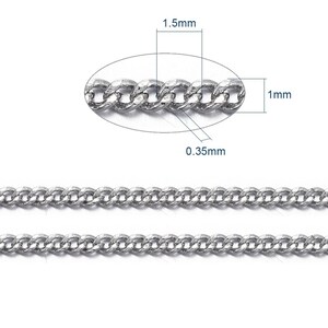 Silver Micro Tiny Side Twist Curb Chain - Etsy