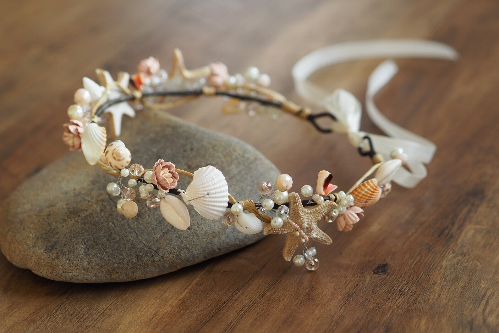 Beach Bridal Tiara Wedding Seashell Headpiece Starfish - Etsy