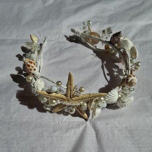Seashells Headpiece, Starfish Crown, Mermaid Tiara, Beach Wedding ...
