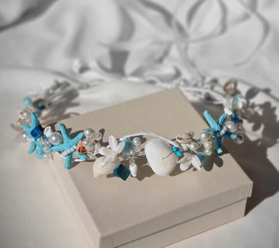 Beach Bridal Tiara Wedding Seashell Headpiece Starfish Bridal | Etsy