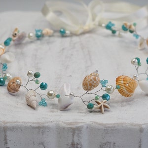 Beach Seashell Headpiece Beach Wedding Hair Vine Shells | Etsy