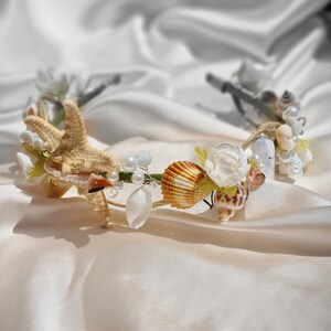 Handmade Seashell Headpiece – Boho Mermaid Crown | Beach Wedding Hair ...