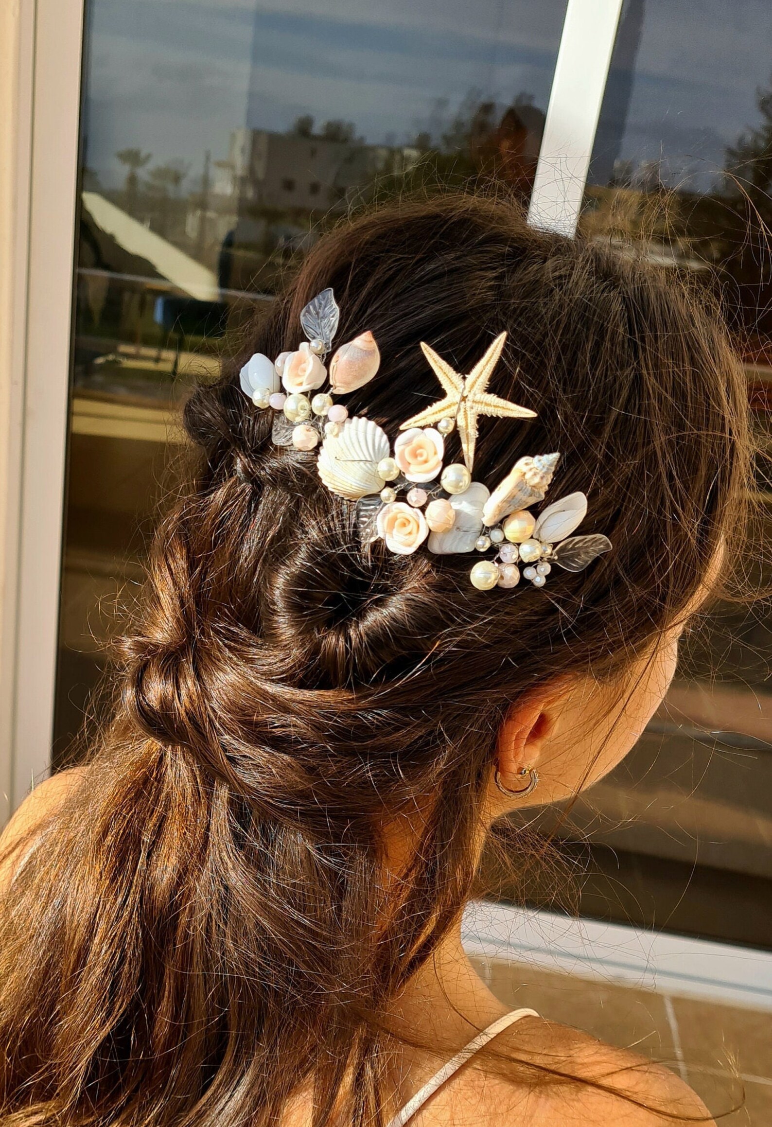 Shells Hair Comb Seashell Headpiece Starfish Beach Hairpiece - Etsy
