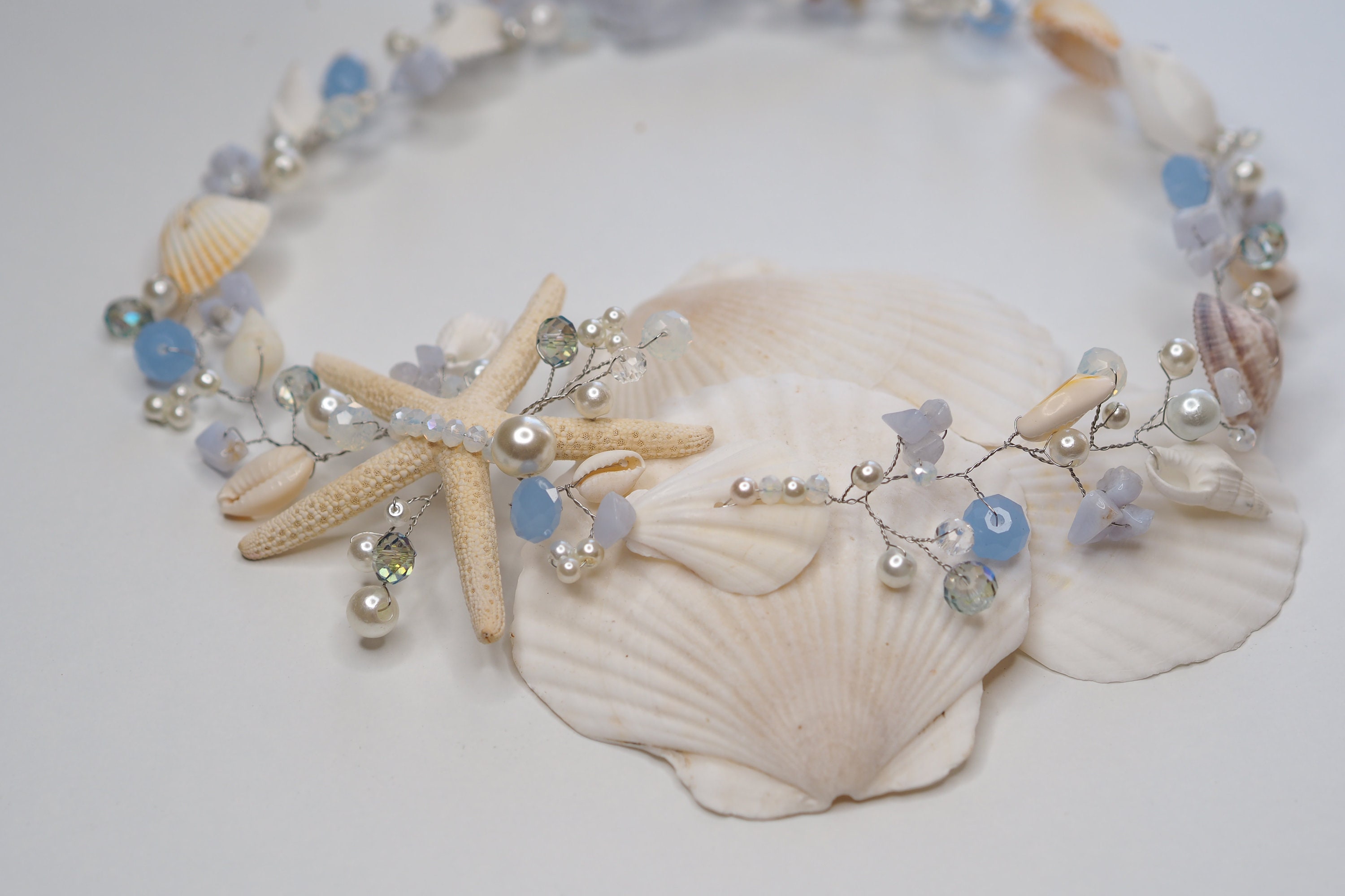 Beach bridal tiara Wedding seashell headpiece Starfish bridal | Etsy