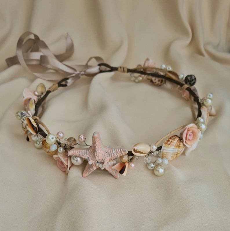 Beach Bridal Tiara Wedding Seashell Headpiece Starfish - Etsy