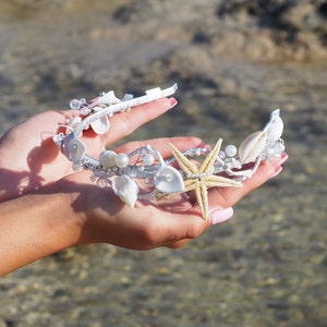 Beach Crown Seashell Tiara Beach Wedding Tiara Starfish | Etsy