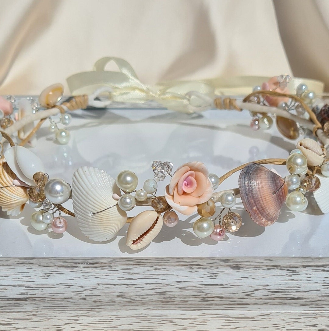 Seashells Headpiece, Mermaid Crown, Beach Shells Wreath, Sea Shells ...