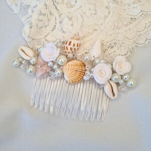Bohemian Beach Hair Comb, Seashell Haircomb, Shells Hair Halo, Beach ...