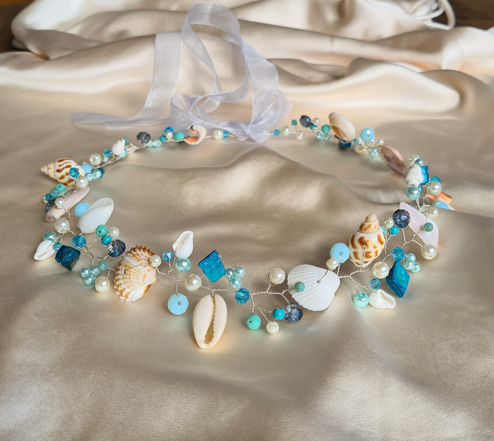 Seashell Headpiece Nautical Wedding Hair Accessories Mermaid - Etsy