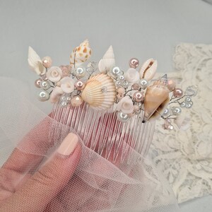 Bohemian Beach Hair Comb, Seashell Haircomb, Shells Hair Halo, Beach ...