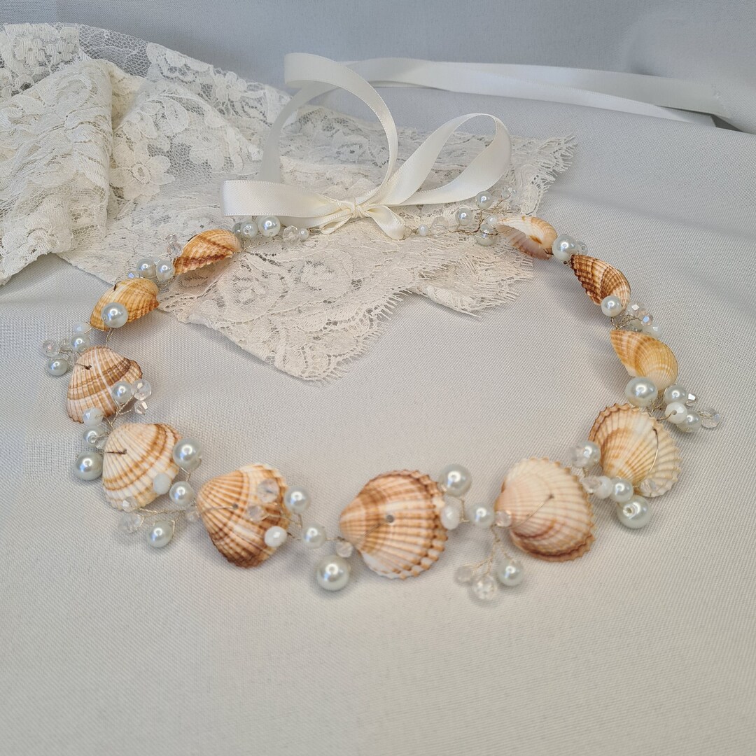 Beach Hair Vine, Bohemian Seashell Headpiece, Seashell Crown, Mermaid ...