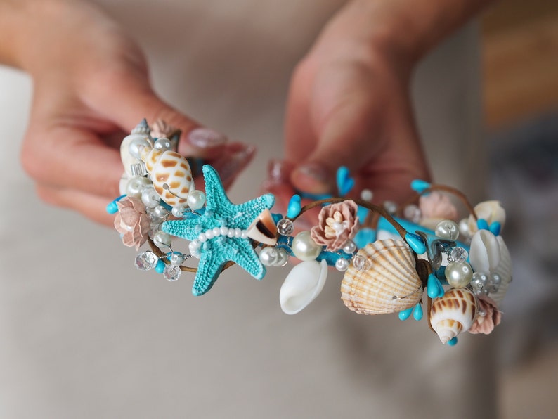 Seashell Hair Accessory Starfish Headband Mermaid Crown - Etsy