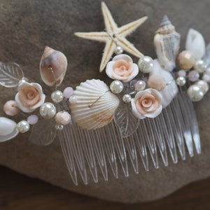 Shells Hair Comb Seashell Headpiece Starfish Beach Hairpiece - Etsy