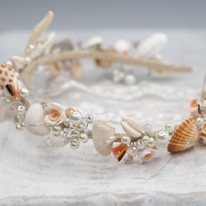 Beach bridal tiara Wedding shell headpiece Mermaid headband | Etsy