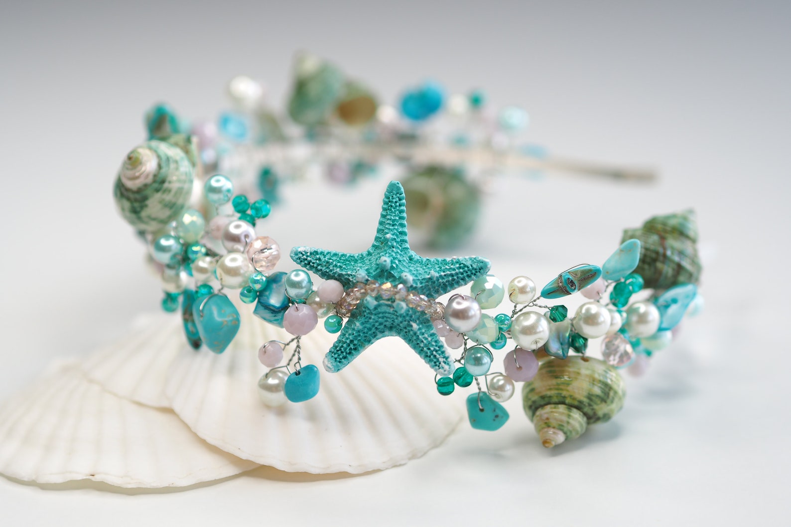 Mermaid Crown Seashell Tiara Starfish Headband Shell - Etsy