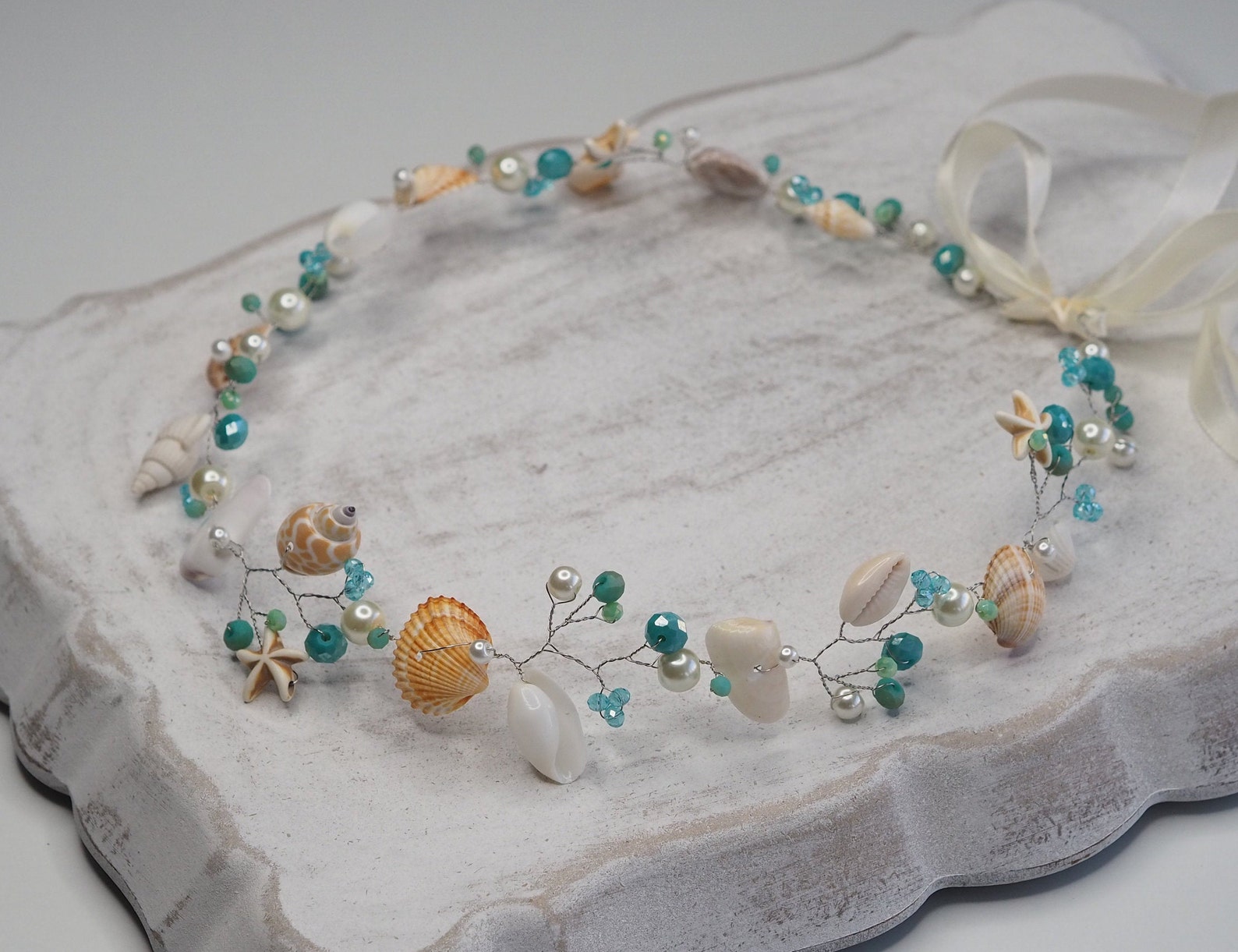 Beach Seashell Headpiece Beach Wedding Hair Vine Shells - Etsy