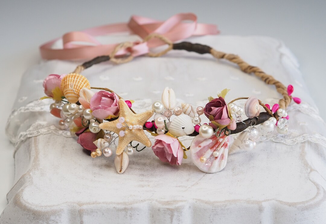 Seashell Headpiece Beach Head Wreath Wedding Seashell Crown - Etsy