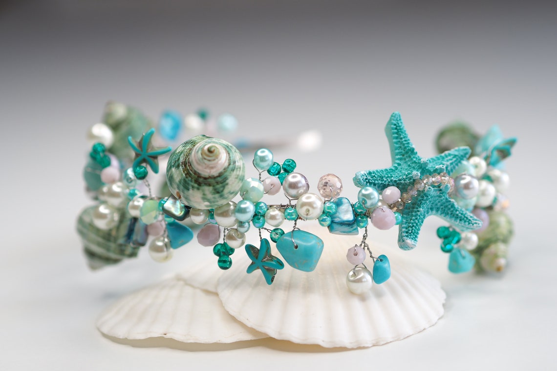 Mermaid Crown Seashell Tiara Starfish Headband Shell - Etsy