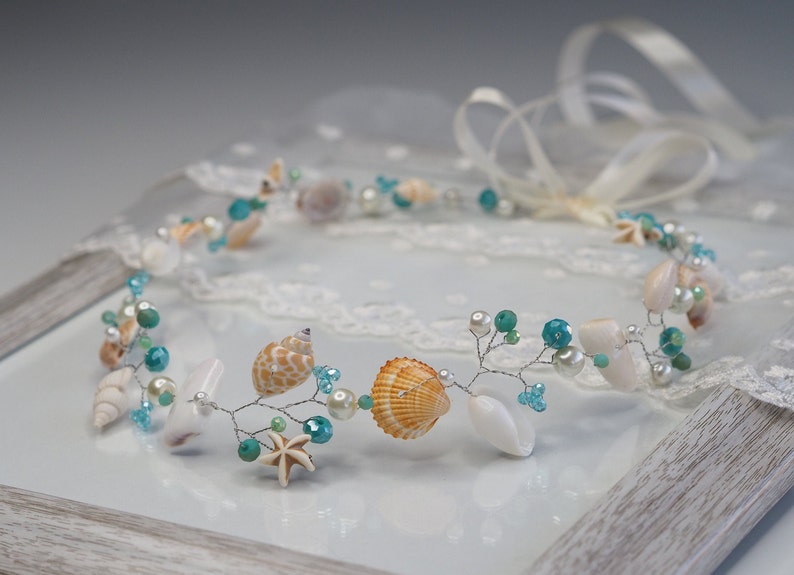 Beach Seashell Headpiece Beach Wedding Hair Vine Shells - Etsy