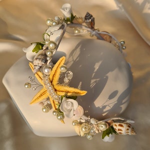 Mermaid Crown, Beach Tiara, Shells Headpiece, Starfish Crown, Beach ...