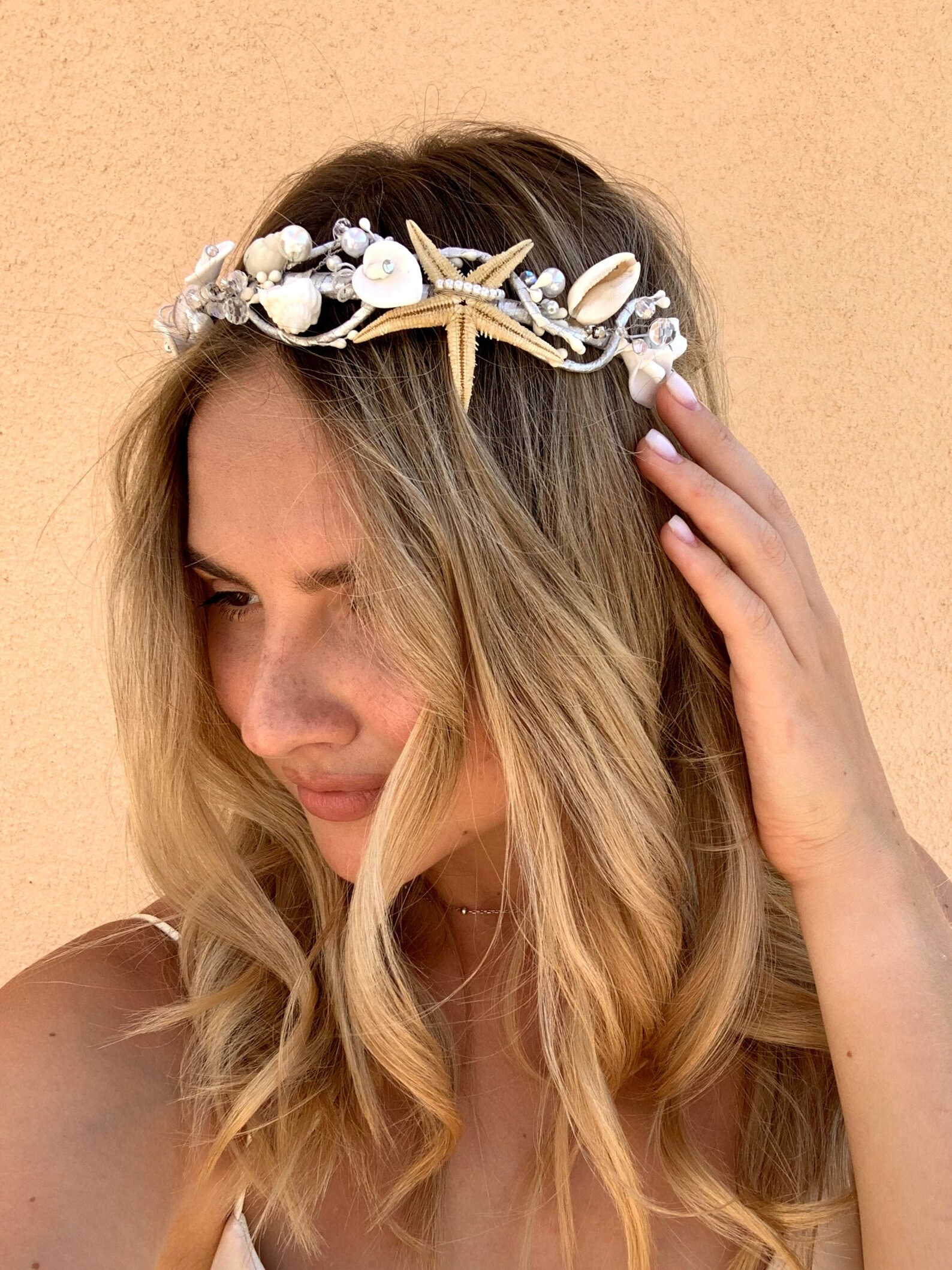 Beach Crown Seashell Tiara Beach Wedding Tiara Starfish | Etsy
