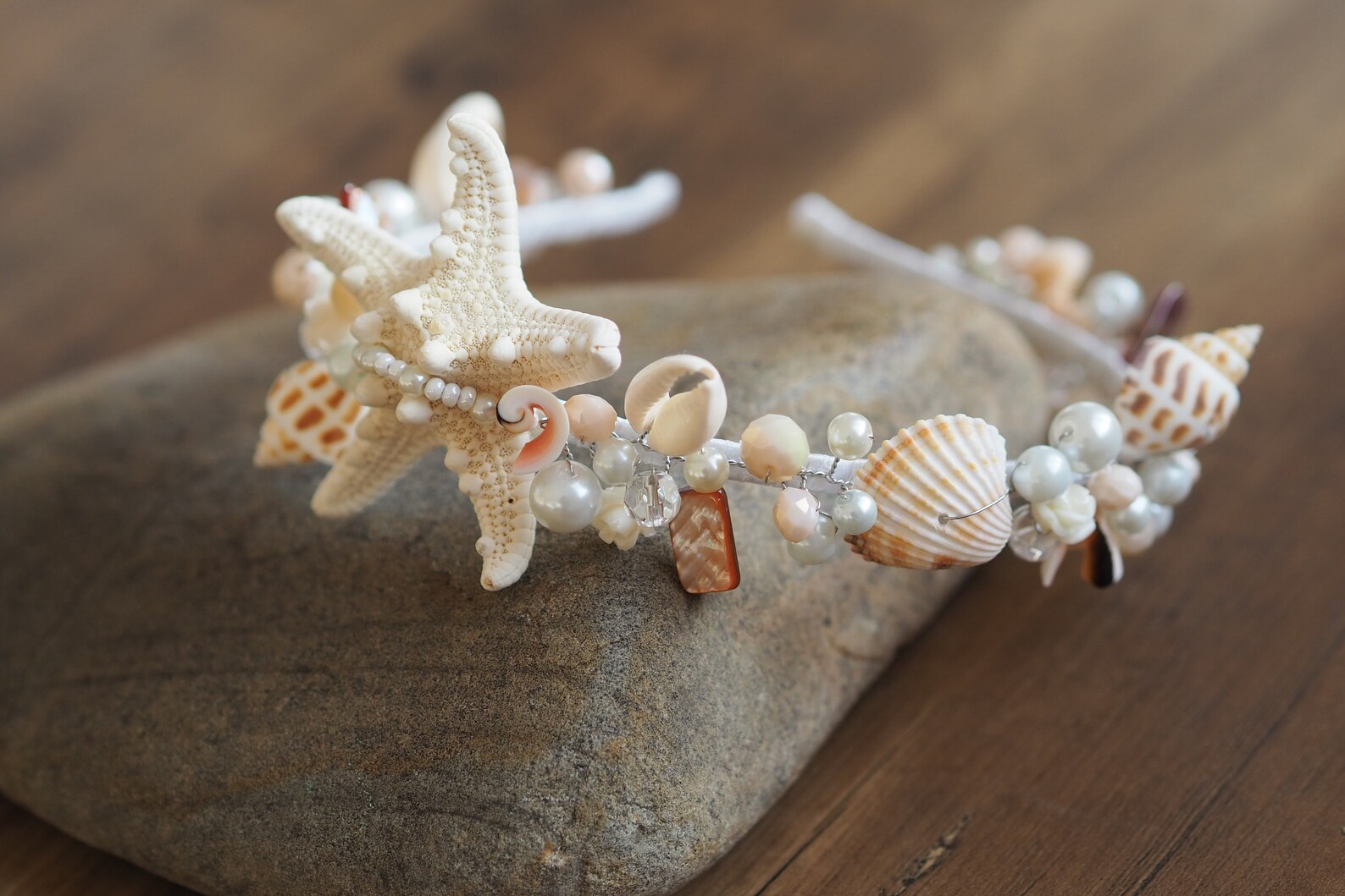 Beach Bridal Tiara Wedding Seashell Headpiece Starfish Crown - Etsy