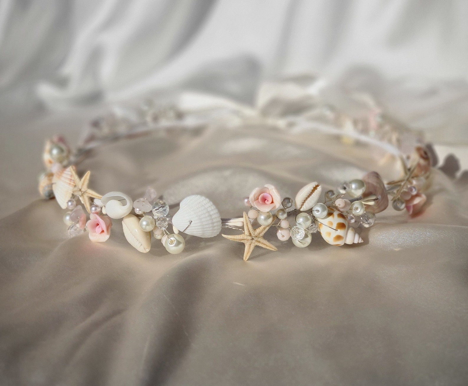 Beach Wedding Hair Accessory Bridal Seashell Headpiece Mermaid - Etsy