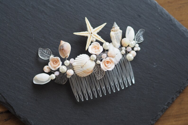 Shells Hair Comb Seashell Headpiece Starfish Beach Hairpiece - Etsy