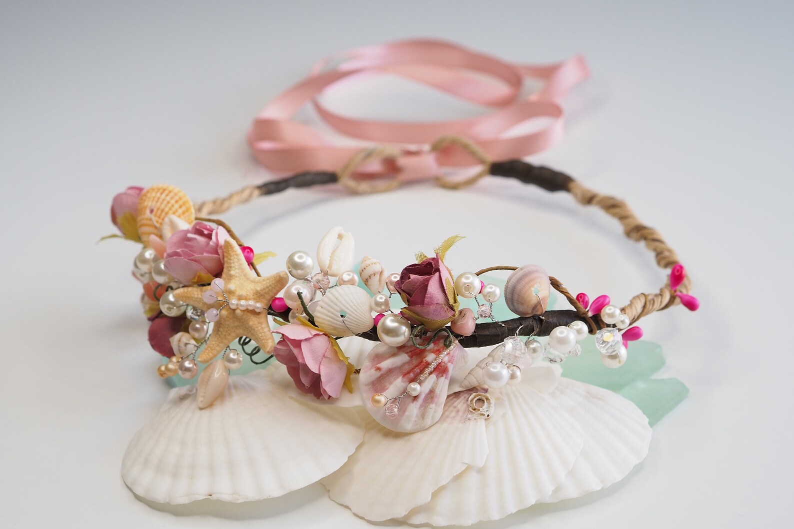 Seashell Headpiece Beach Head Wreath Wedding Seashell Crown - Etsy
