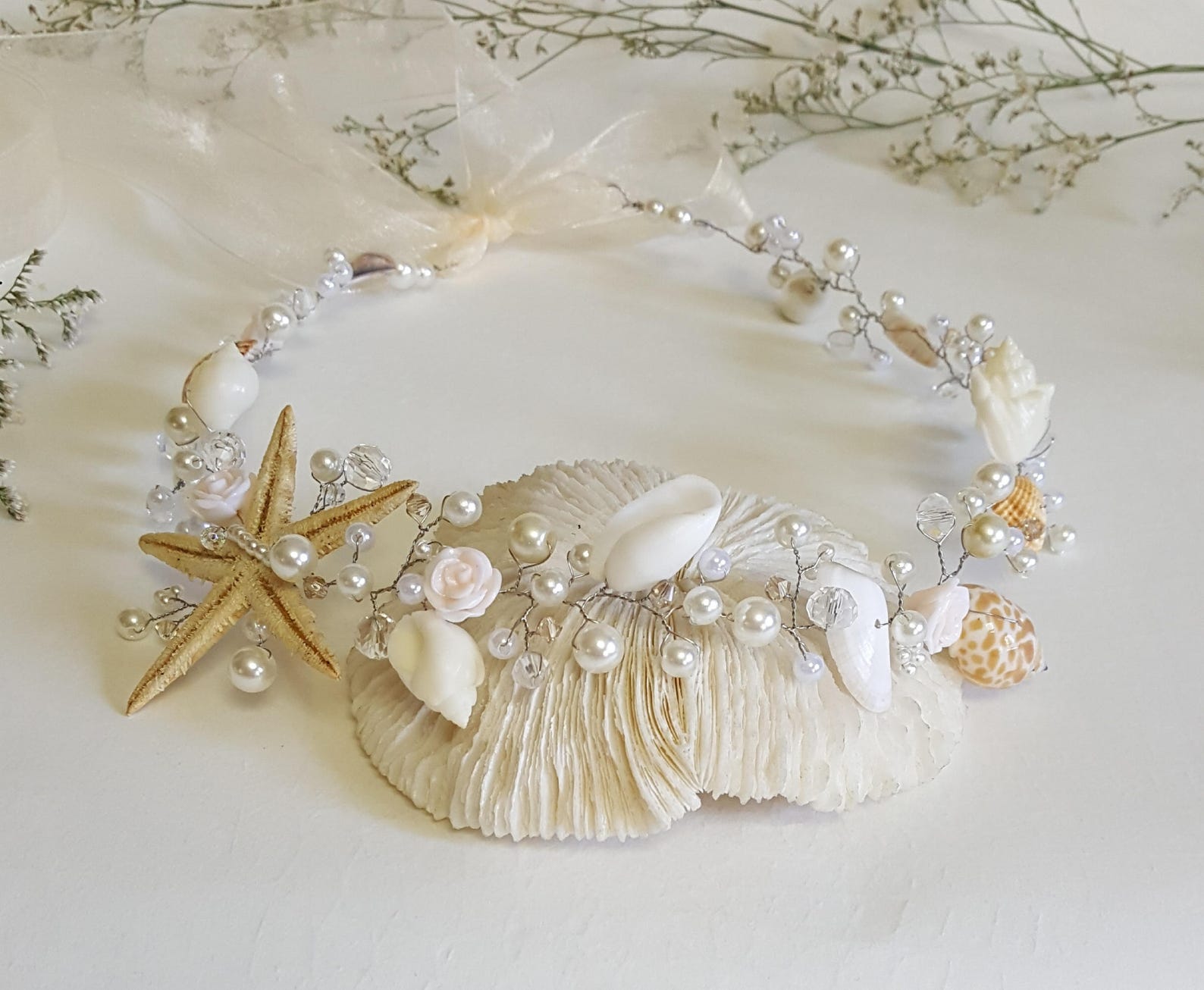 Seashell headpiece Beach wedding hair accessories | Etsy