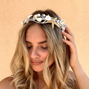 Beach Crown Seashell Tiara Beach Wedding Tiara Starfish | Etsy