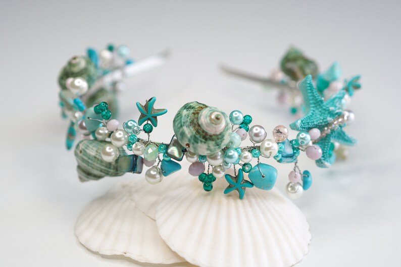 Mermaid Crown Seashell Tiara Starfish Headband Shell - Etsy