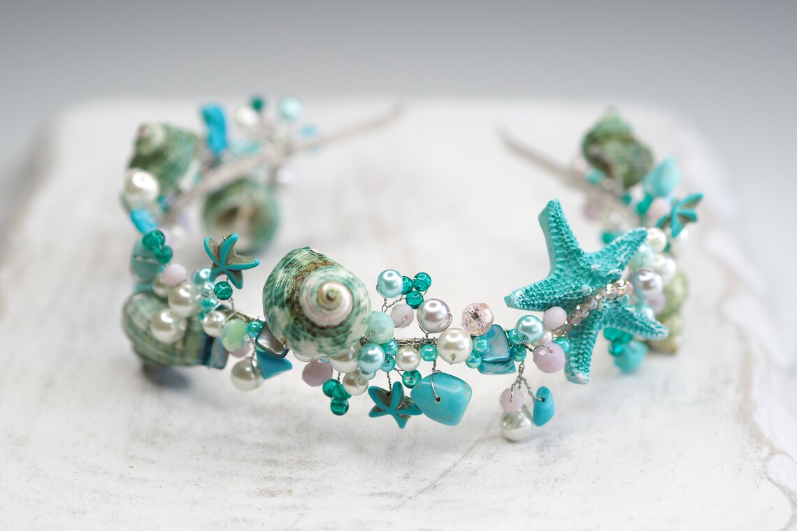 Mermaid Crown Seashell Tiara Starfish Headband Shell - Etsy