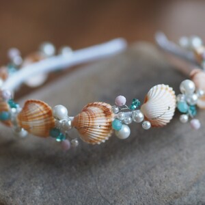Seashell Tiara, Seashells Headpiece, Shell Crown, Pearl Tiara, Shells ...