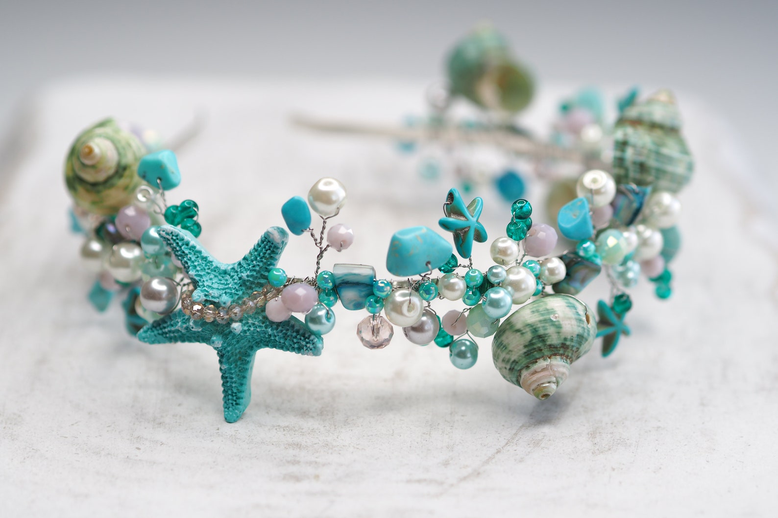 Mermaid Crown Seashell Tiara Starfish Headband Shell - Etsy