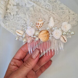Bohemian Beach Hair Comb, Seashell Haircomb, Shells Hair Halo, Beach ...