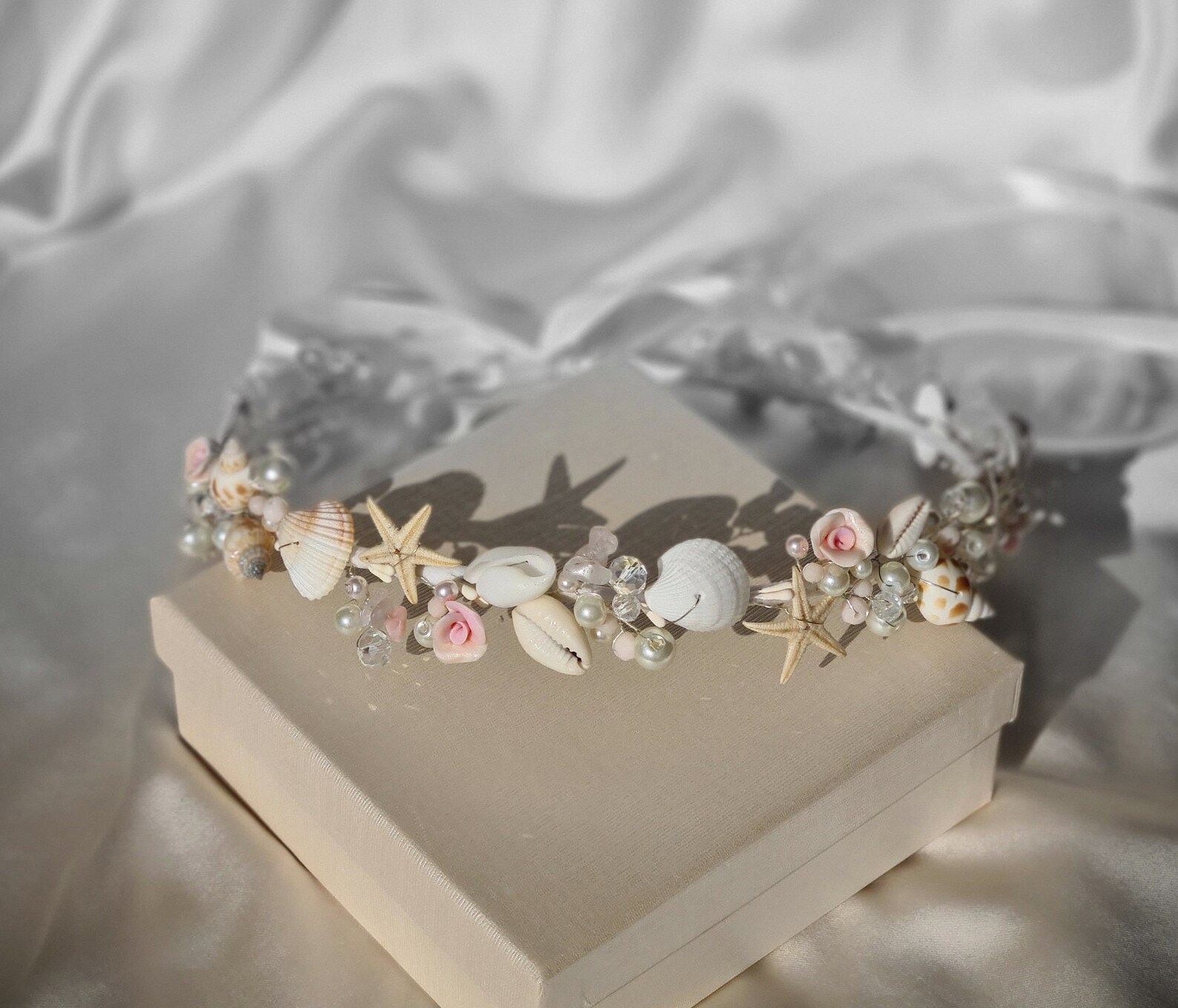 Beach Wedding Hair Accessory Bridal Seashell Headpiece Mermaid - Etsy