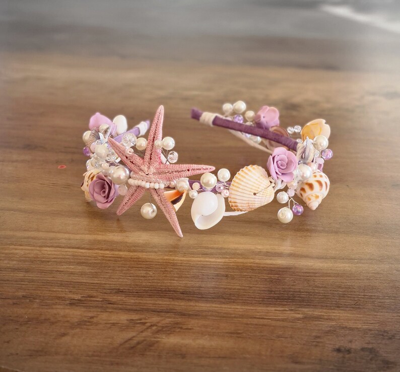 Beach Bridal Tiara Wedding Shell Headpiece Mermaid Headband - Etsy