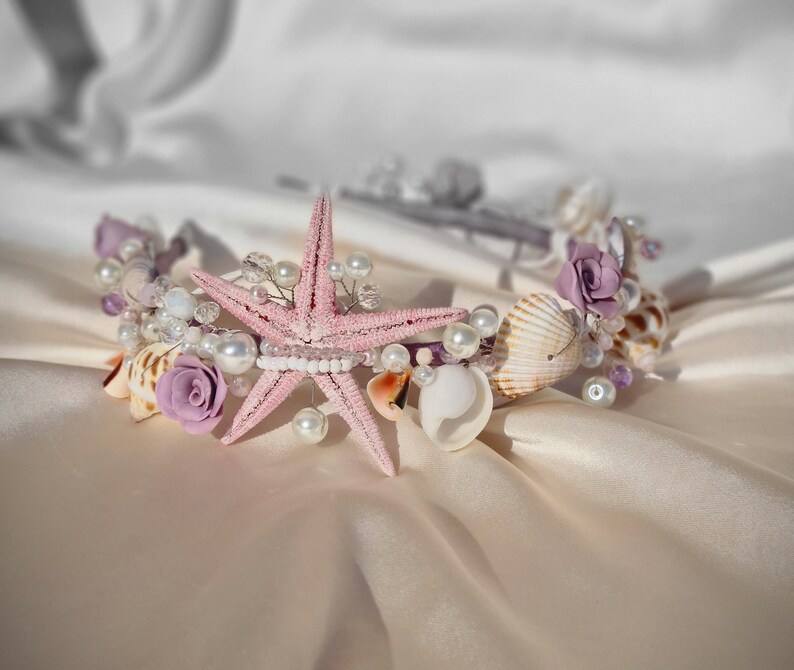 Beach Bridal Tiara Wedding Shell Headpiece Mermaid Headband - Etsy