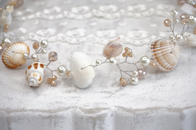Beach Seashell Headpiece Beach Wedding Hair Accessory Shell - Etsy