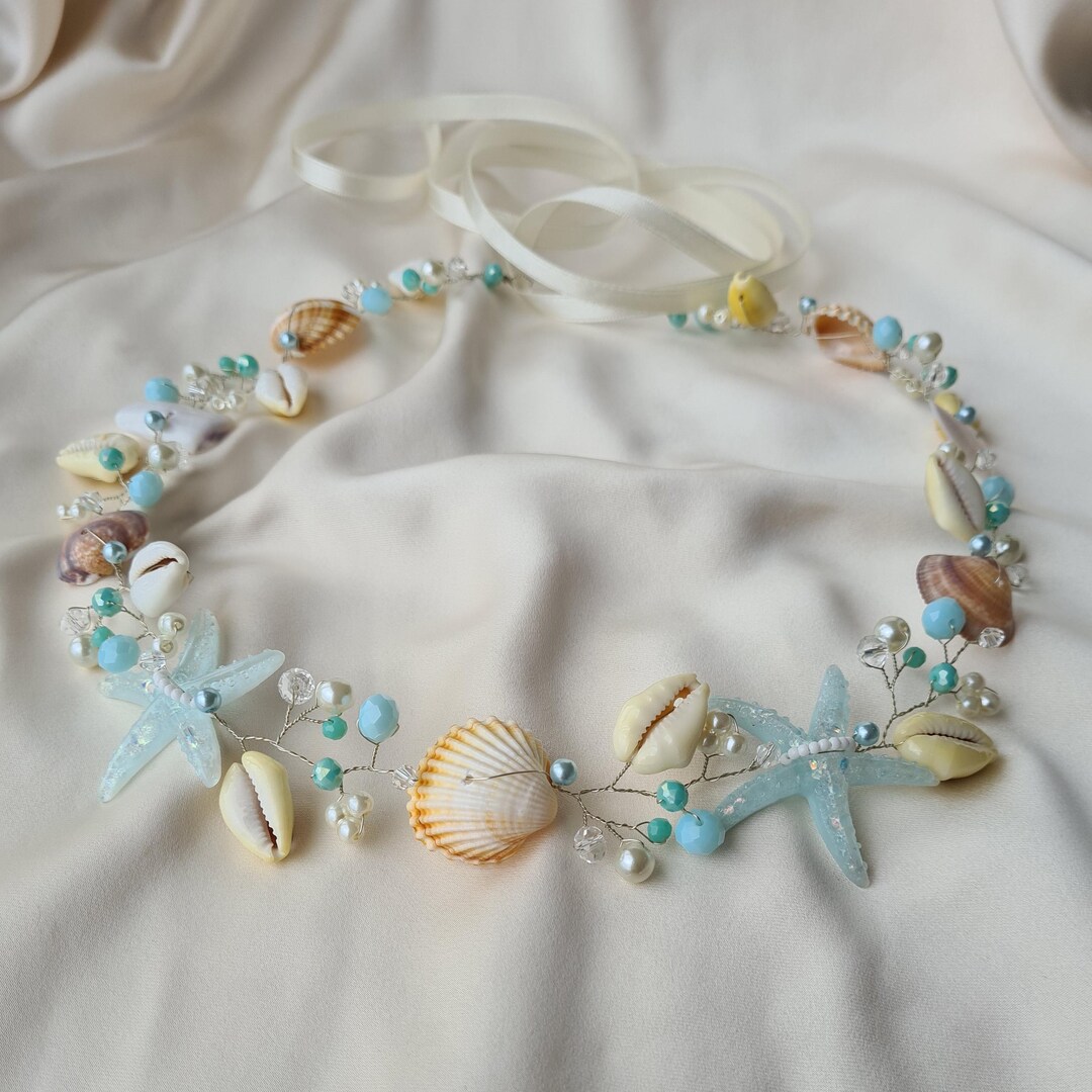 Seashell Headpiece, Nautical Hair Accessories, Mermaid Hair Vine Shells ...