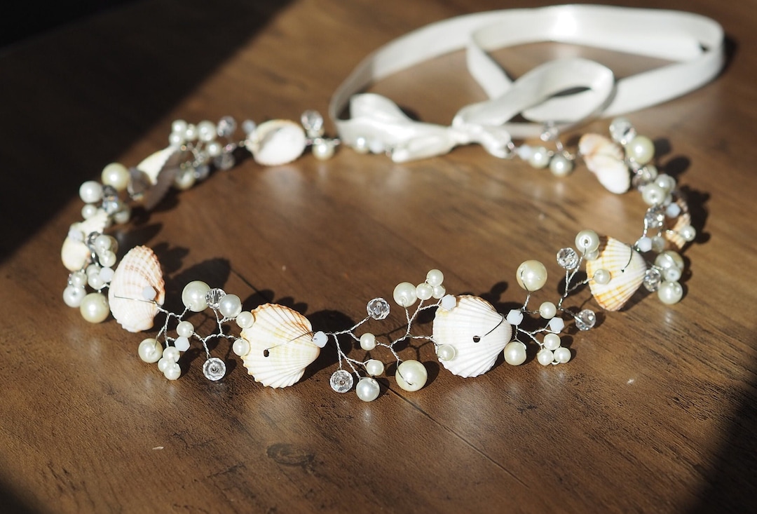 Seashell Hair Vine, Beach Hairpiece, Seashell Headpiece, Shells Crown ...