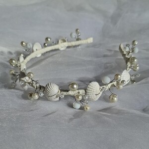 Beach Hair Accessories, Mermaid Crown, White Shells Tiara, Seashell ...