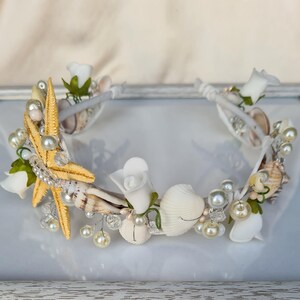 Mermaid Crown, Beach Tiara, Shells Headpiece, Starfish Crown, Beach ...