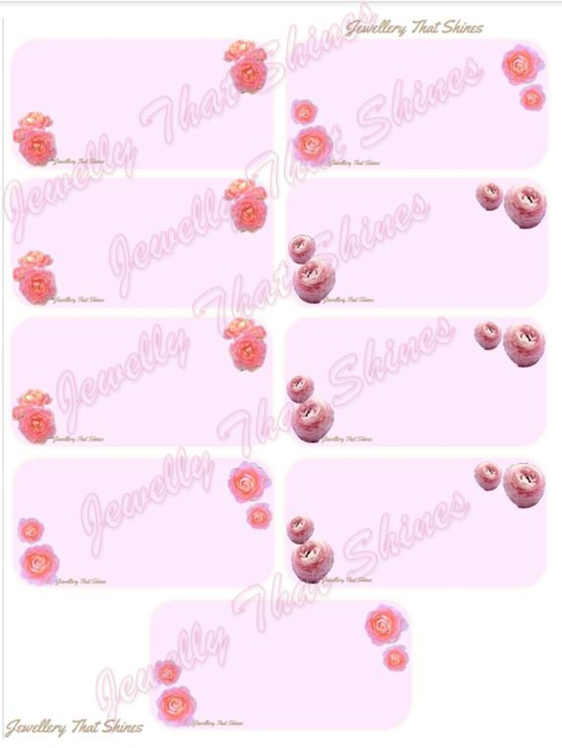 Pink Floral Labels for Print - Etsy